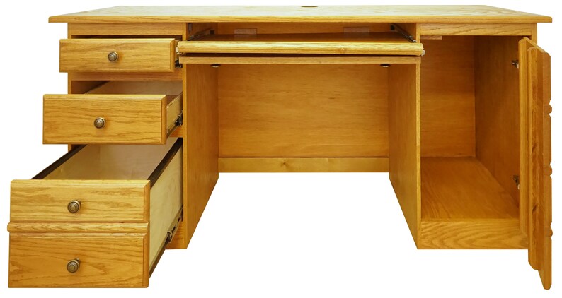 Classic Oak Double-pedestal Computer Desk - Etsy