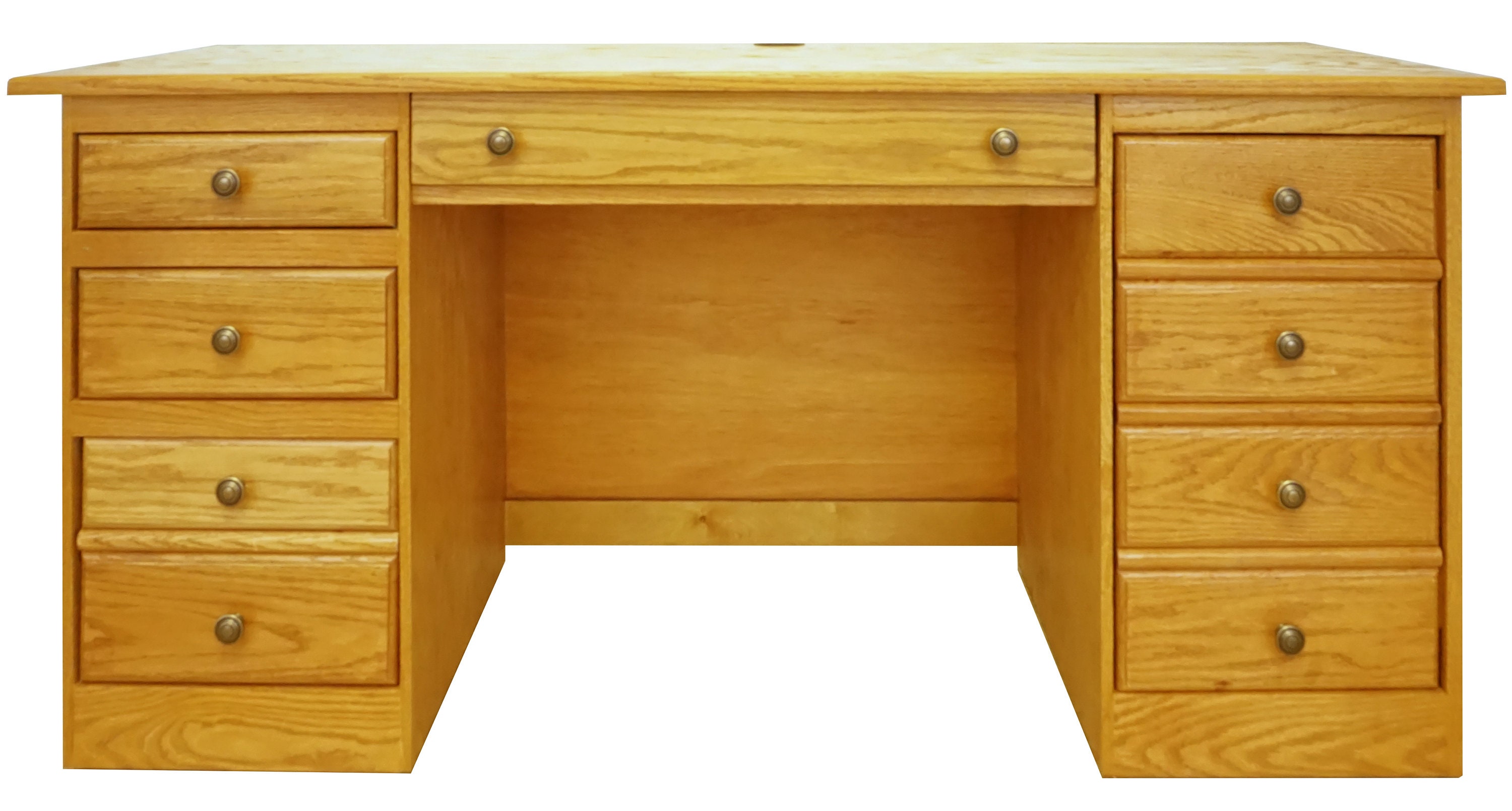 Classic Oak Double-pedestal Computer Desk - Etsy