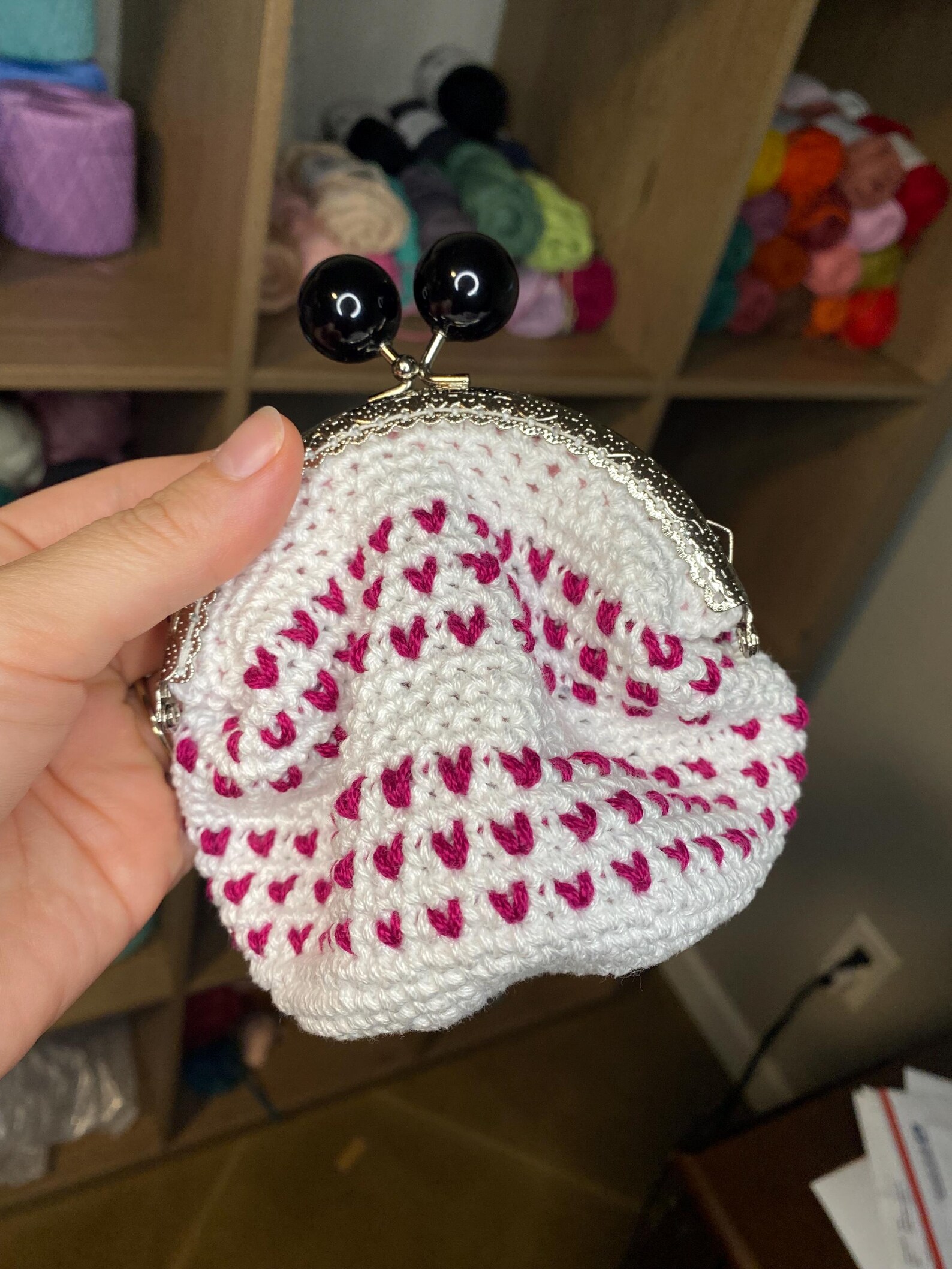 Sweet Heart Coin Purse Crochet Pattern | Kiss Clasp, Drawstring (PDF ...