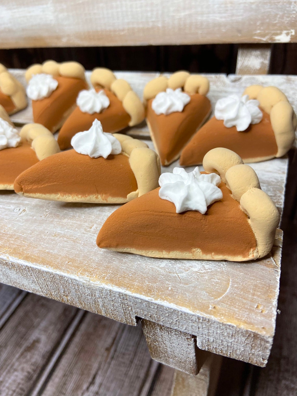 Fake Mini Pumpkin Pie Slices Tiered Tray Decor Fall Decor - Etsy