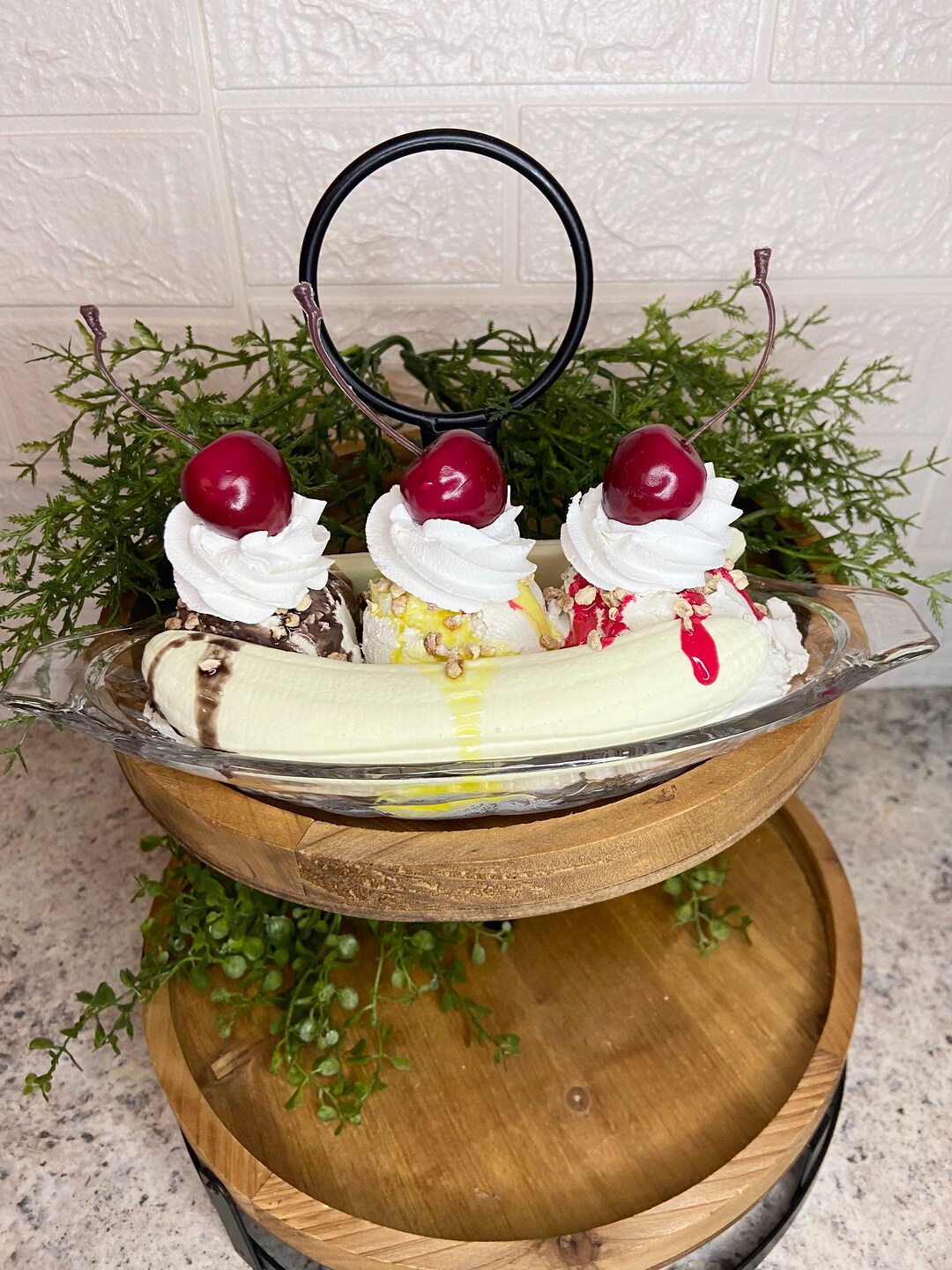 Faux Banana Split Banana Split Summer Decor Home Staging Decor