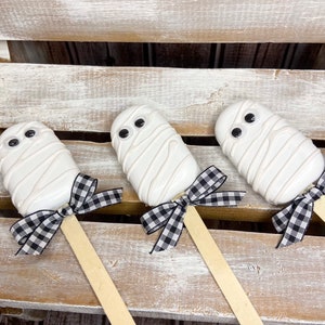 Fake Mummy Cakesicle, Fake Halloween Cakesicle, Halloween Tiered Tray ...