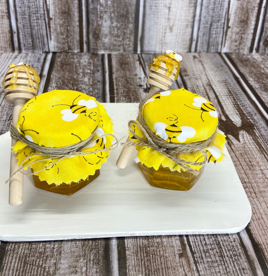 Fake Bee Honey Jar Bee Decor Fake Honey Bee Tiered Tray | Etsy