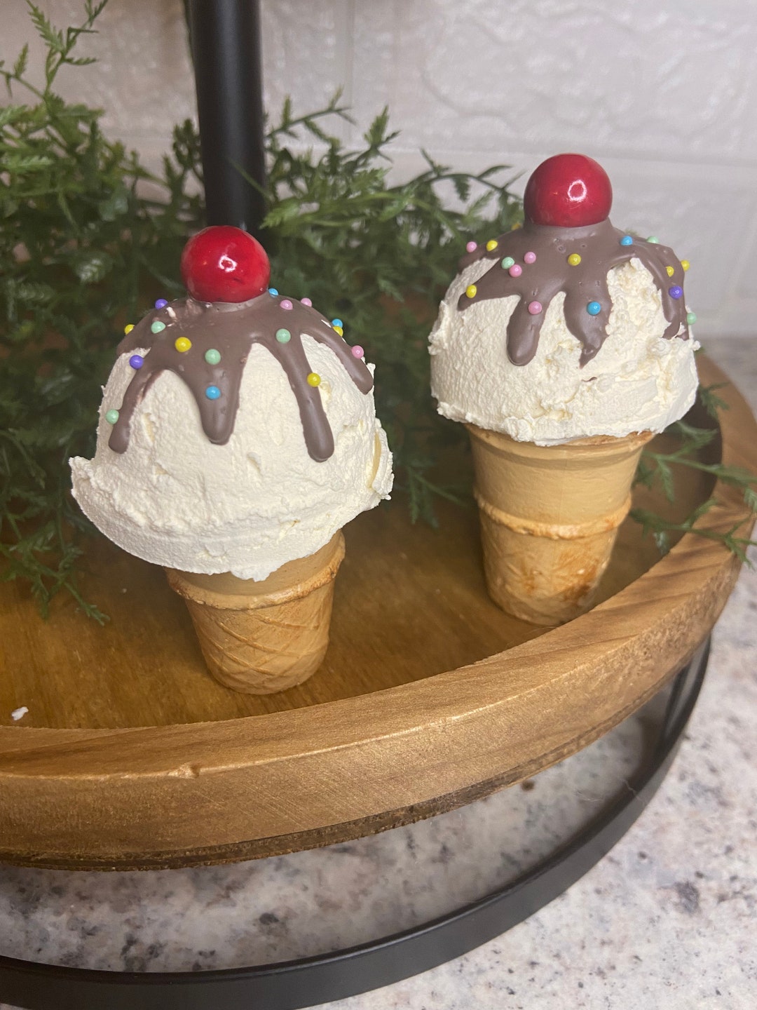 Fake Mini Ice Cream Cones, Realistic Ice Cream, Ice Cream Decor, Summer ...