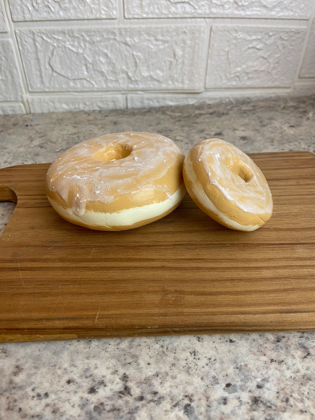 Set of 2 Fake Glazed Donuts, Fake Donuts, Donut Party Decor, Donut ...