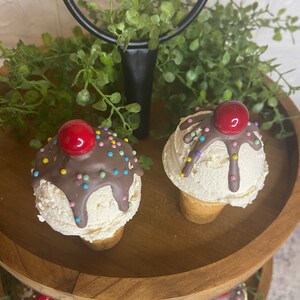 Fake Mini Ice Cream Cones, Realistic Ice Cream, Ice Cream Decor, Summer ...