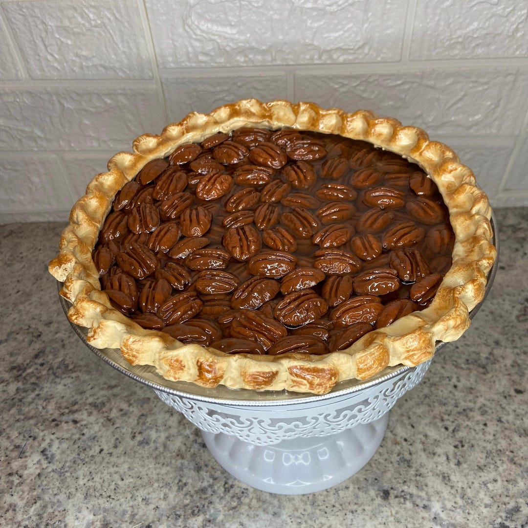 Fake Pecan Pie: (9.5") Realistic Dessert Prop, Bakery Display, Kitchen ...