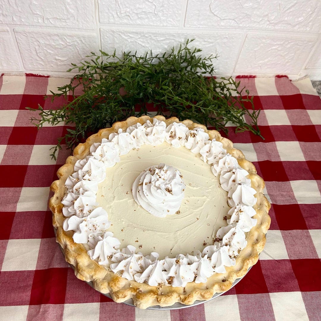 Fake Coconut Cream Pie: Realistic Dessert Prop, Bakery Display, Kitchen ...