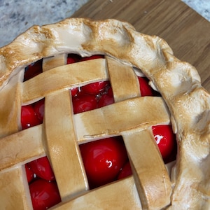 Fake Cherry Pie, Faux Cherry Pie, Fake Pie Display, Cherry Decor ...