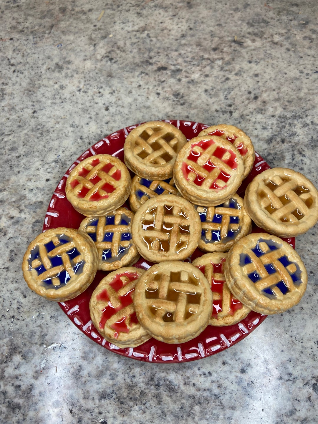 Set of 3 Fake Mini Pies, Fake Pie Cookies, Pie Decor, Tiered Tray Decor ...