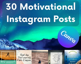 30 Motivational Instagram Post Templates (vol 1) | Canva Templates ...