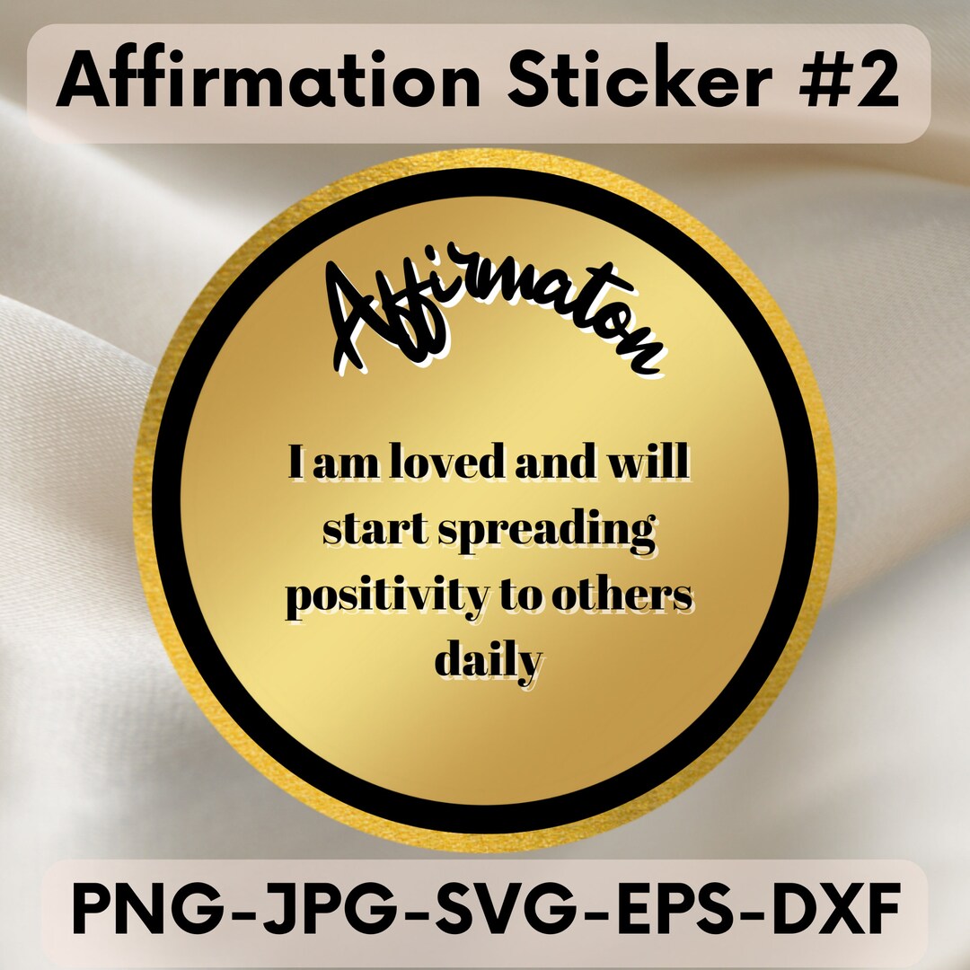 Motivational Affirmation #2 | Printable Sticker | Positive Affirmation ...