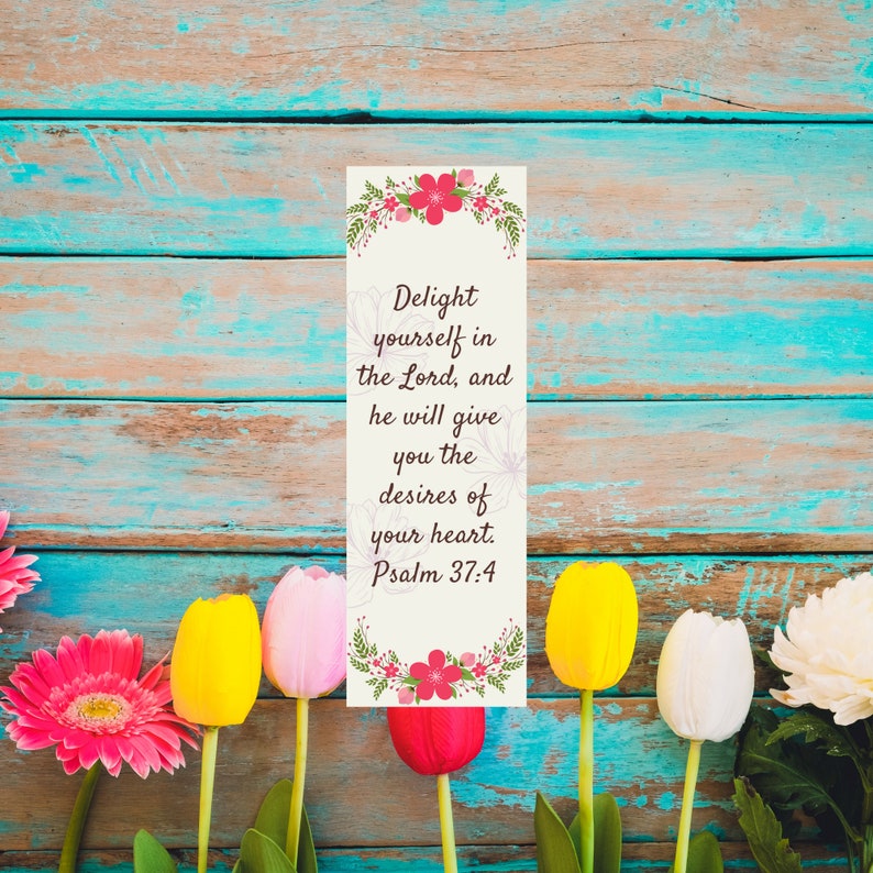 6 Inspirational Christian Spring Flower Bookmarks - Etsy