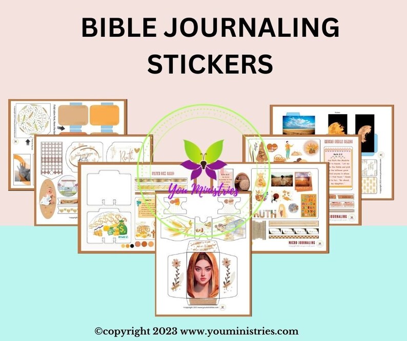 Ruth, Women of the Bible, Bible Journaling Stickers, Micro Bible Card ...