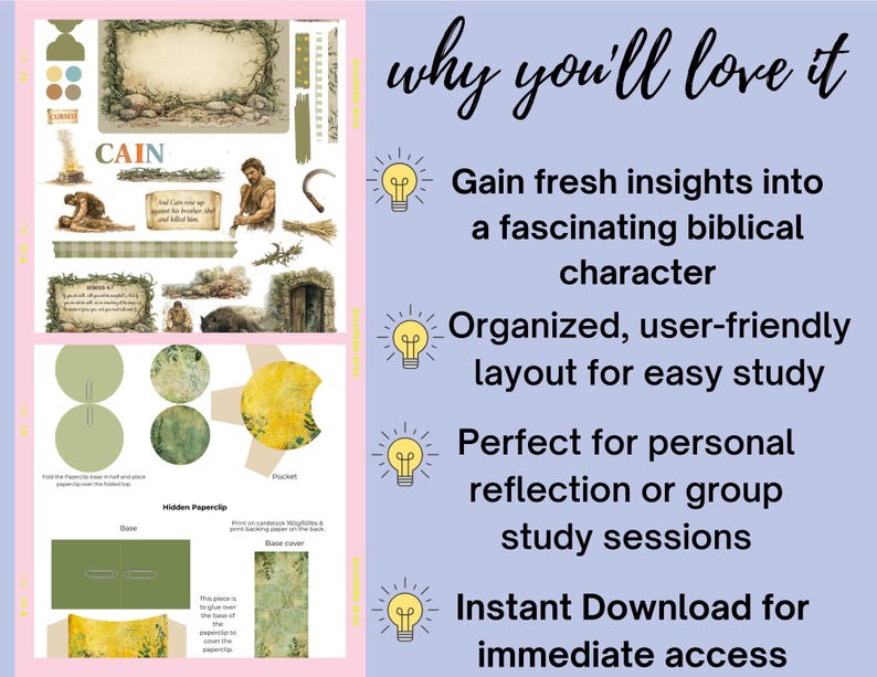 Cain Bible Study Printable | Genesis 4 Character Study for Women ...