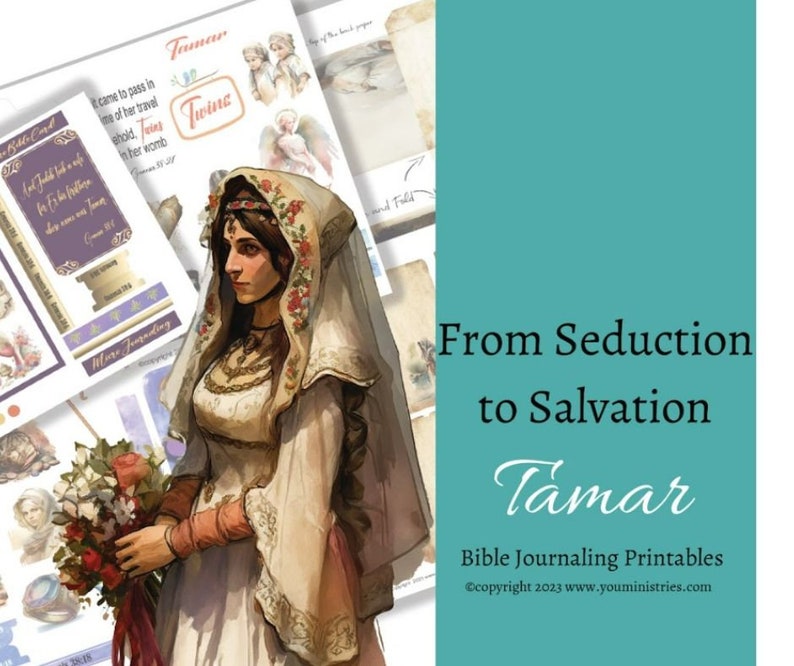 Tamar, Women of the Bible, Bible Journaling Stickers, Micro Bible Card ...