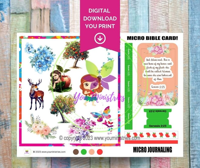 Eve Women of the Bible Series, Bible Journaling Stickers, Micro Bible ...