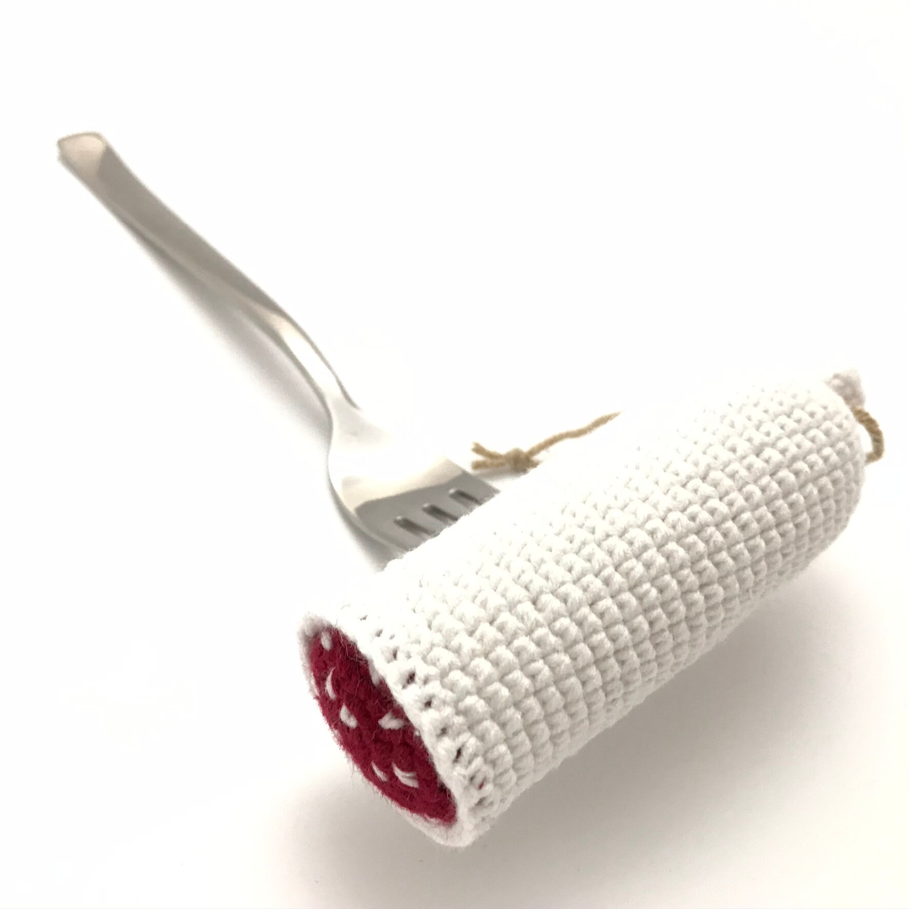 Sewing & Fiber Crochet salami whole & slice recipe amigurumi food ...