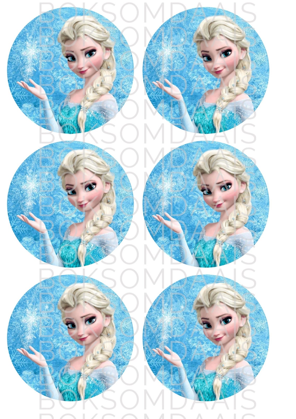 Elsa Inspired Digital Party Printables INSTANT DOWNLOAD Easy Print, Cut ...