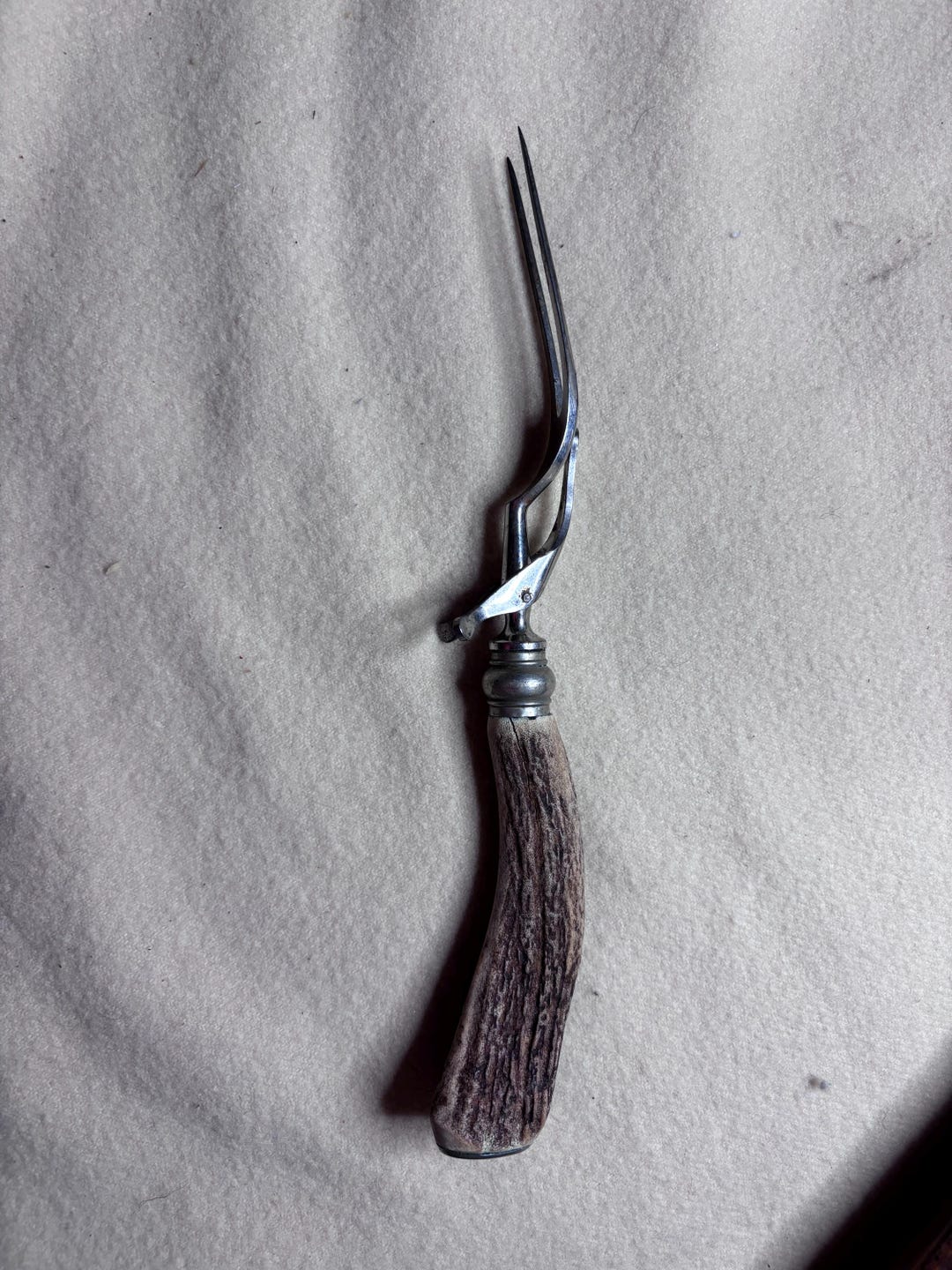 Antler Handled Vintage Meat Fork - Etsy