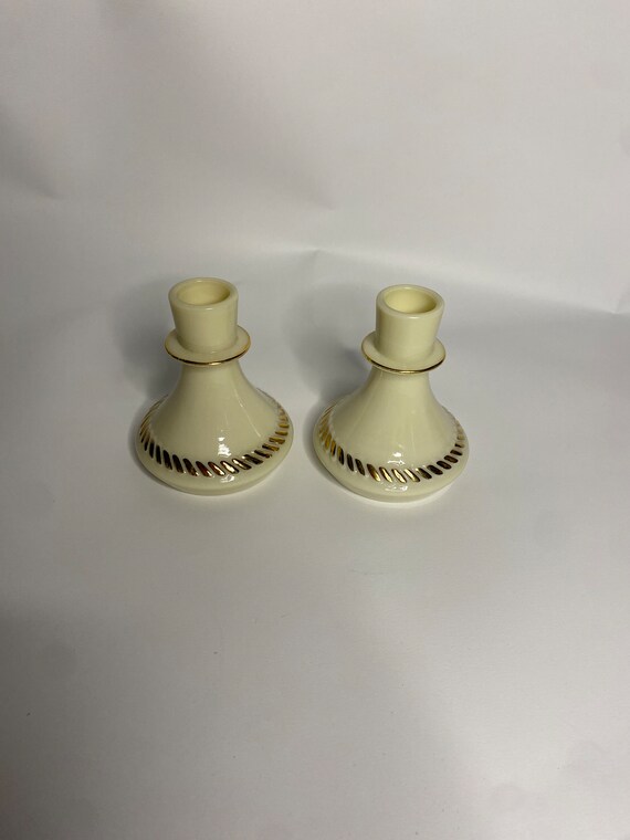 Wheatonware Glass Milk Glass Candle Holder Custard Glass - Etsy