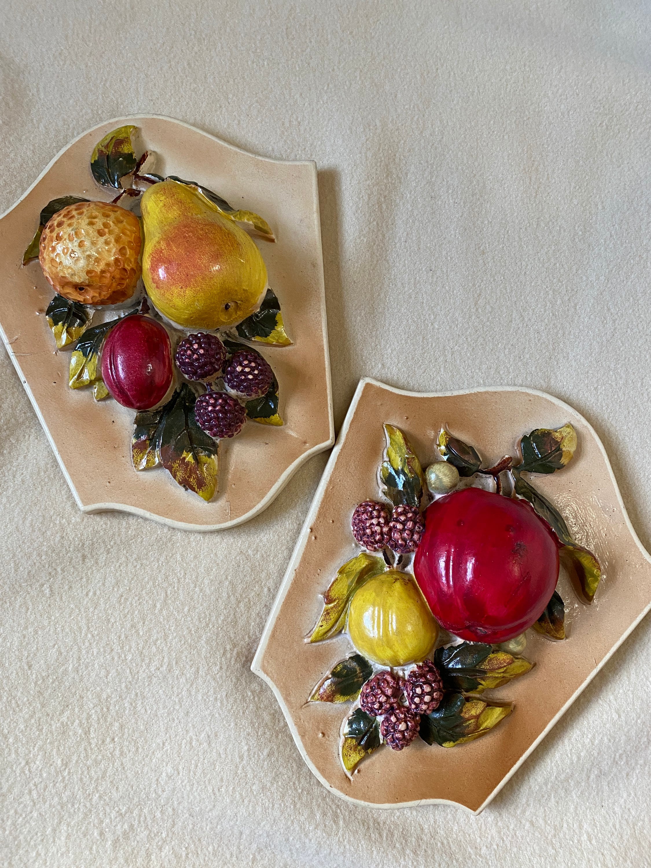 Vintage Chalkware Fruit Mold Wall Art - Etsy