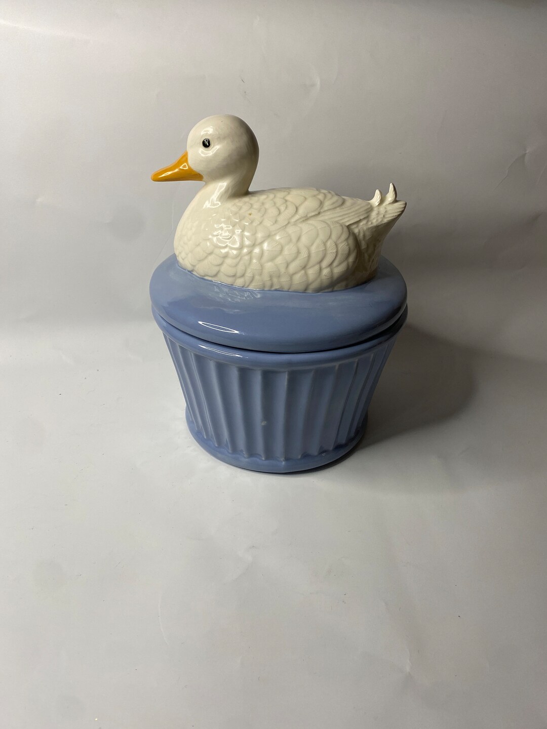 Blue and White Duck Hand Painted Crock - Etsy