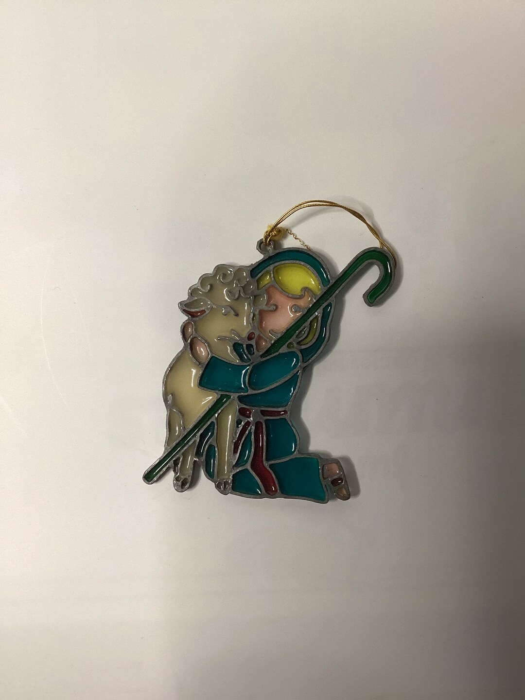 Vintage Suncatcher Stained Glass Shepherd - Etsy