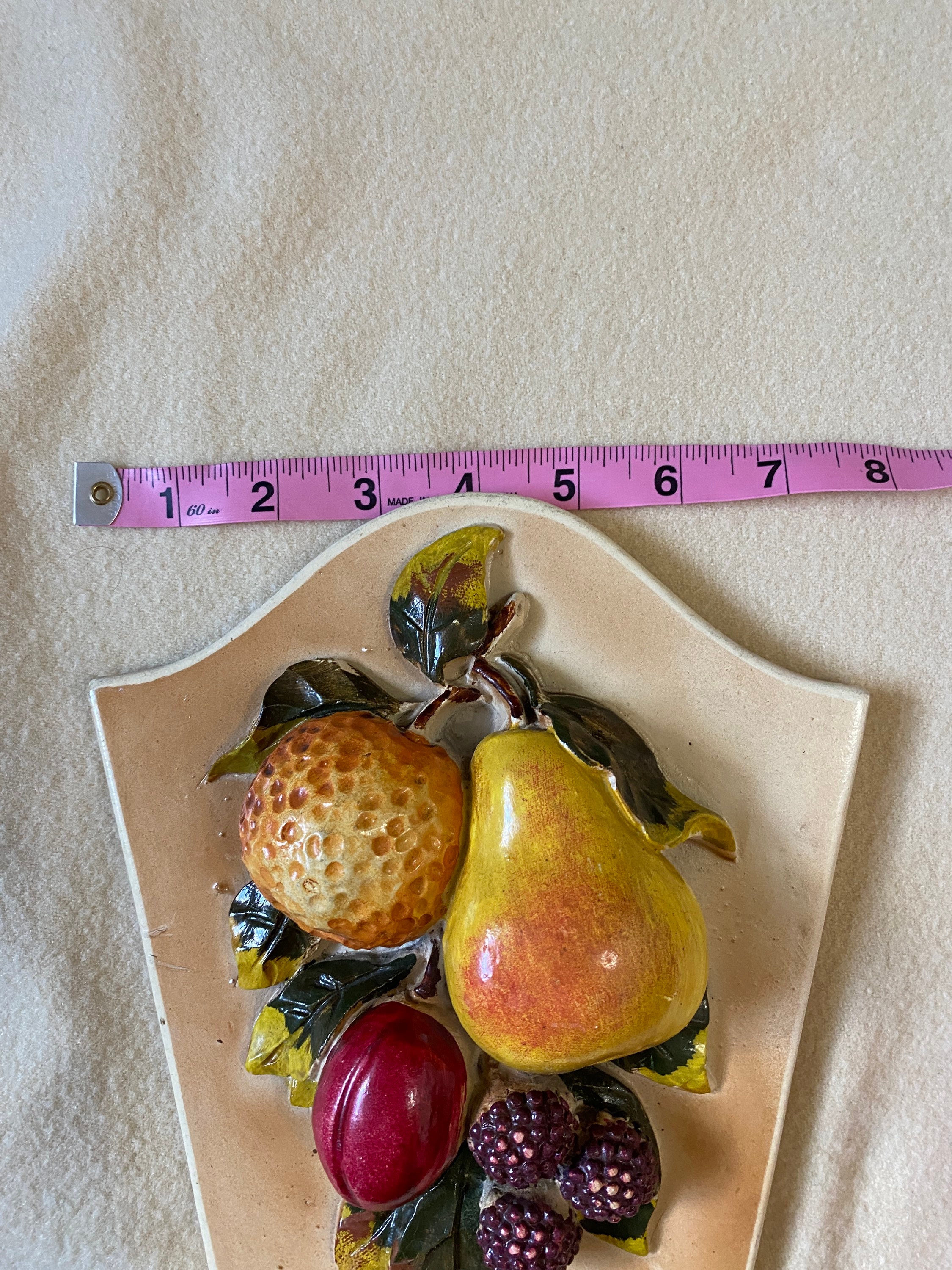 Vintage Chalkware Fruit Mold Wall Art - Etsy