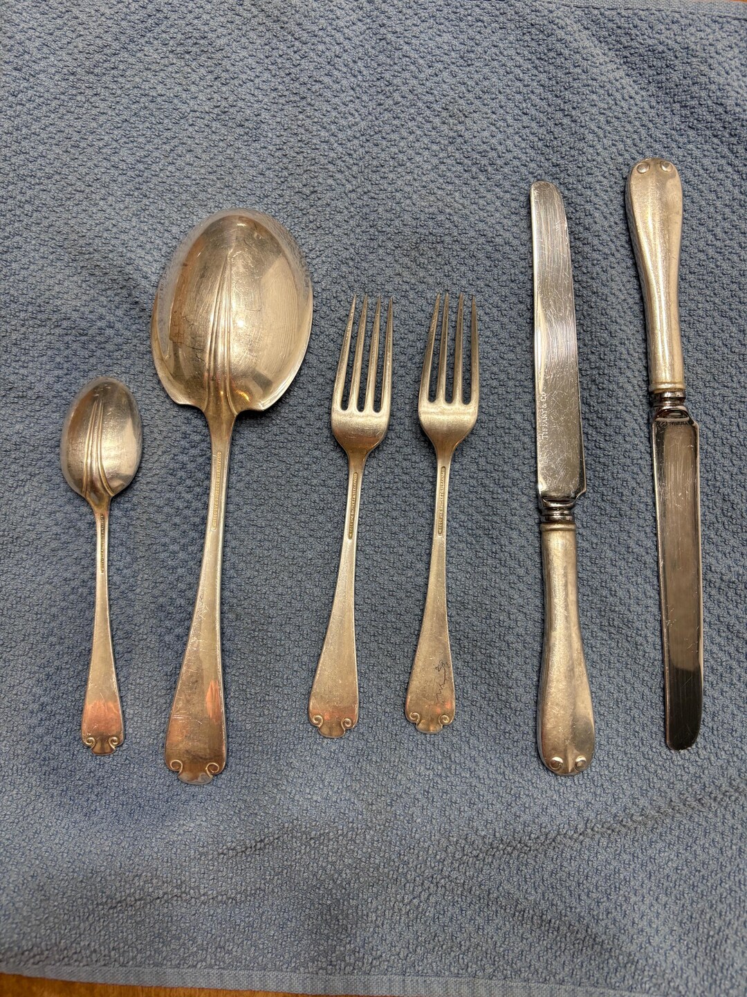 Tiffany & Co Silver “flemish” Silver Ware - Etsy