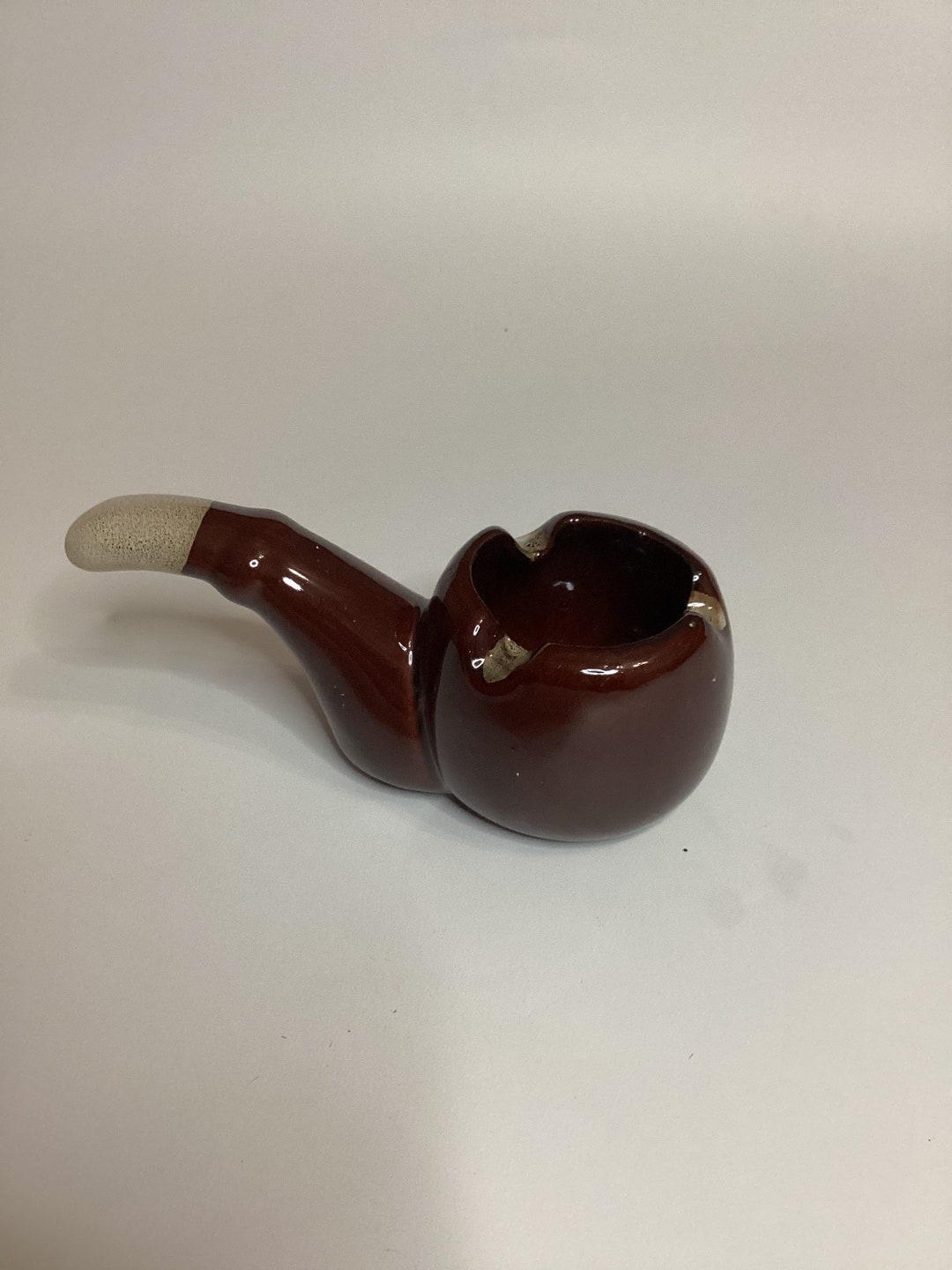 Vintage Ceramic Pipe Ashtray Stoneware Pottery - Etsy