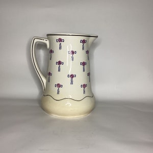 Vintage Pitcher Porcelain Rose and Bow England - Etsy