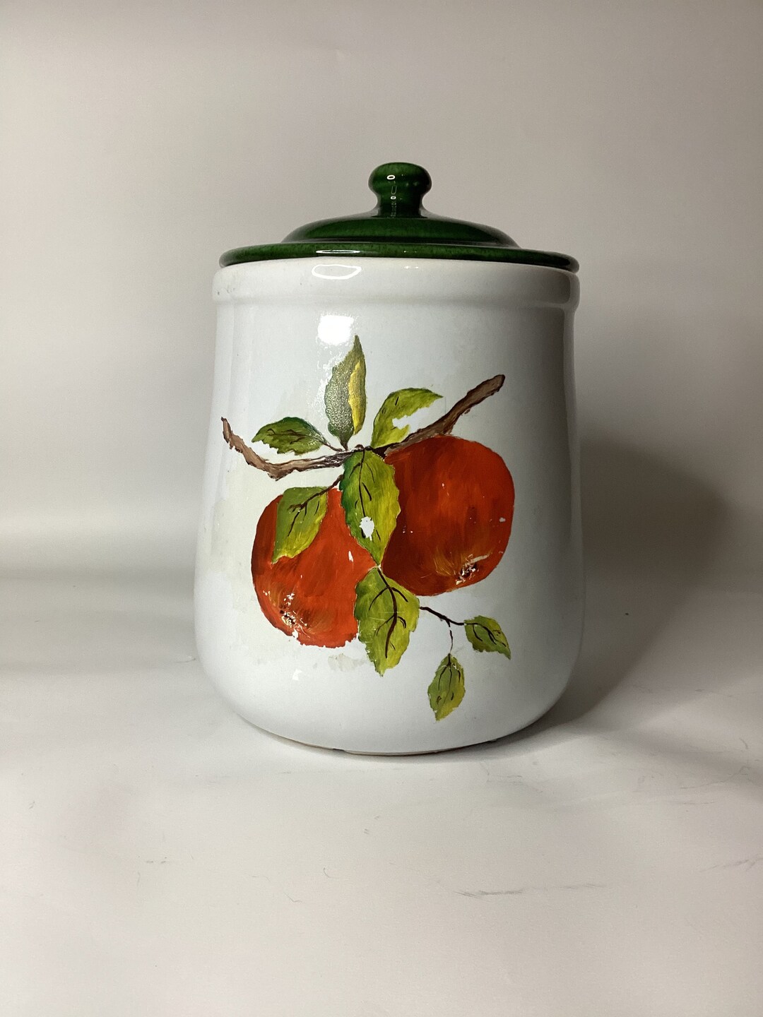 Vintage Mccoy Canister Apple Fruit Cookie Jar Storage - Etsy