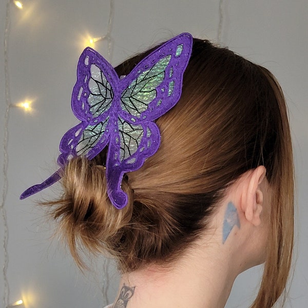 Shinobu Kocho Butterfly Hair Clip - Etsy Shinobu Kocho Butterfly Hair Clip - Etsy
