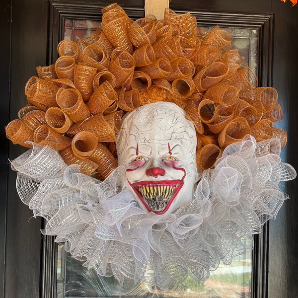 Scary Clown Wreaths Etsy