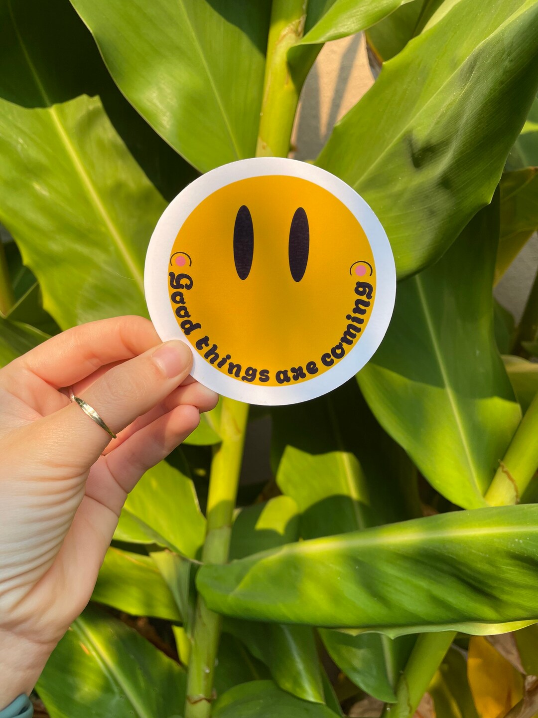 Smiley Face, Happy Face, Water Bottle Sticker, Car Decal, Laptop ...