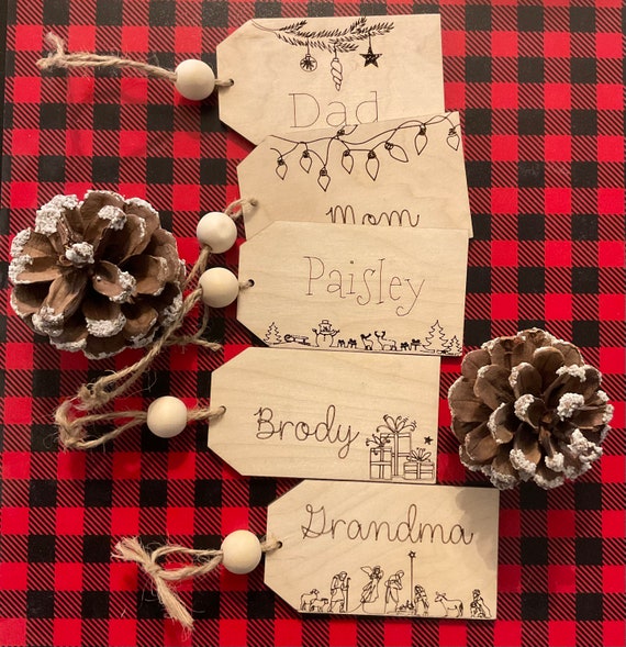 Christmas Gift Tags Laser Cut File Glowforge Digital File - Etsy