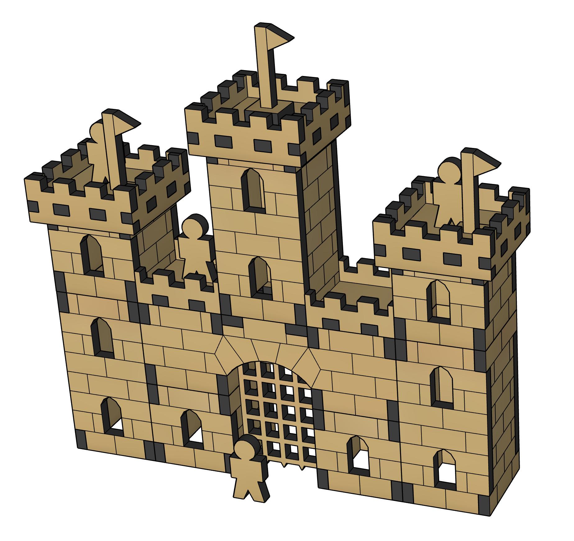 Castle Target Toy SVG File Download for Laser Cutters 3mm - Etsy