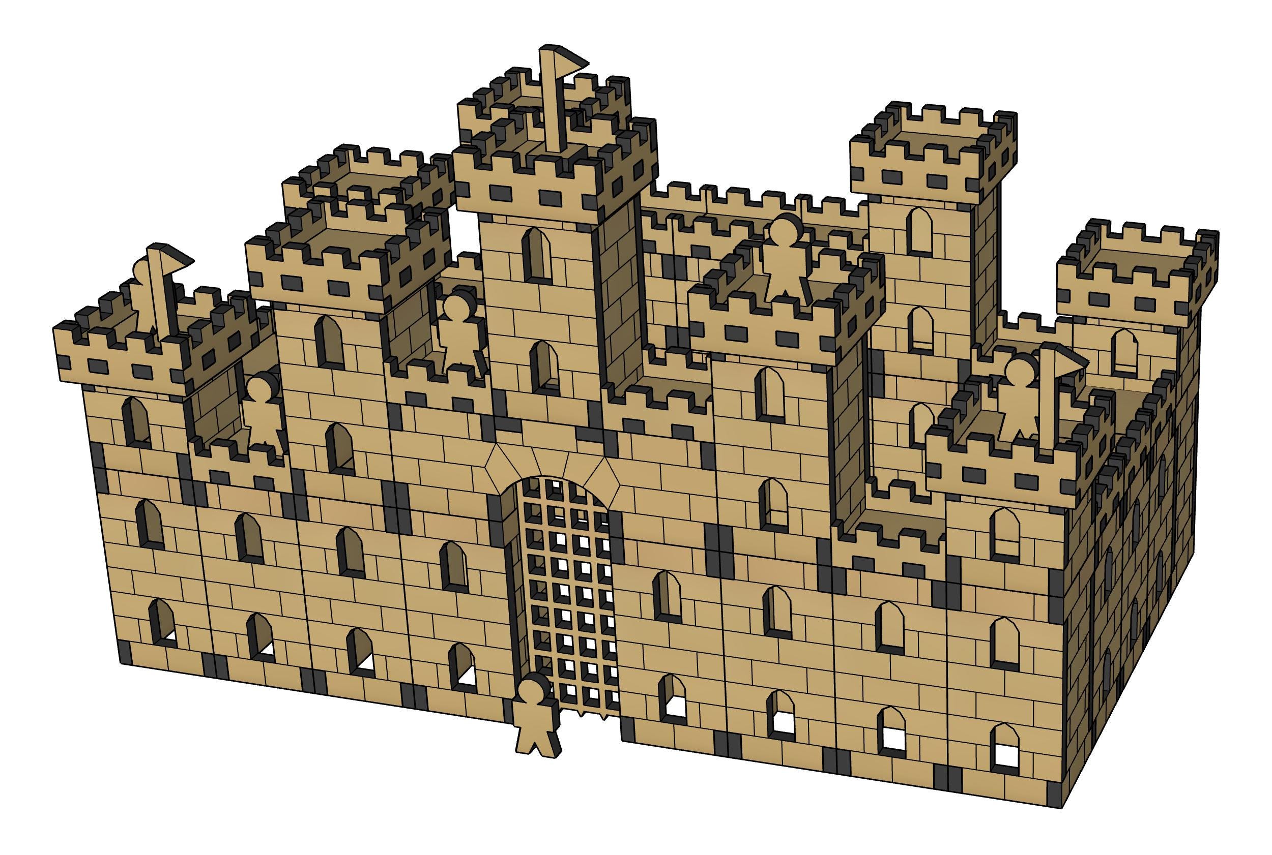 Castle Target Toy SVG File Download for Laser Cutters 3mm - Etsy