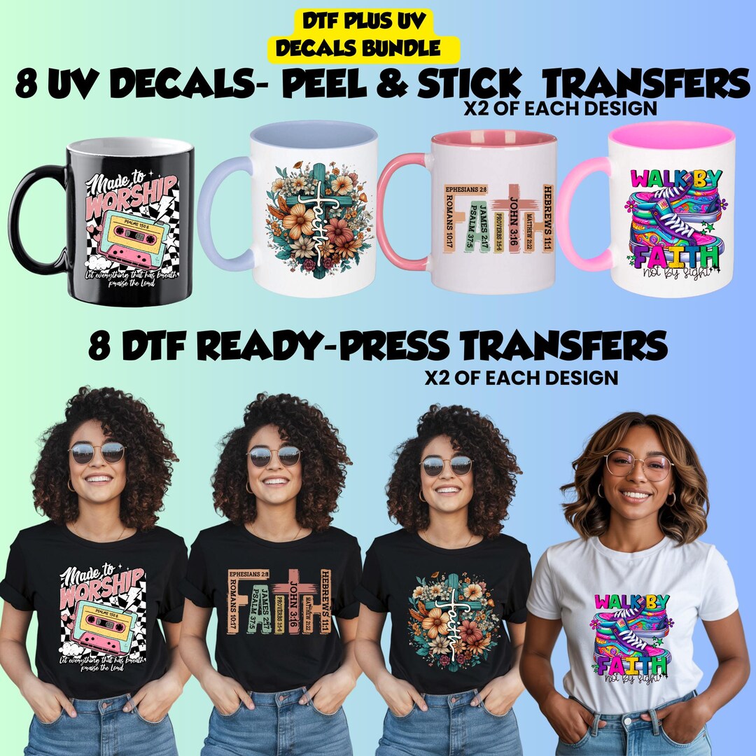 Christian DTF Transfer Bundle | Shirt Heat Transfers | Transfers | UV ...