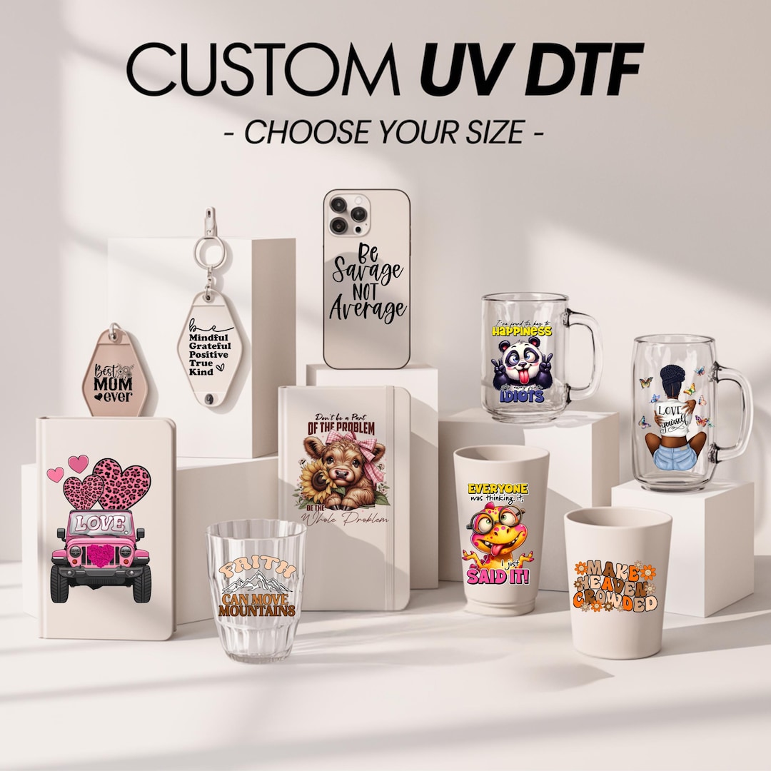 Custom UV DTF Gang Sheet, UV Dtf Sticker, Custom Uv-dtf, Cup Wrap ...