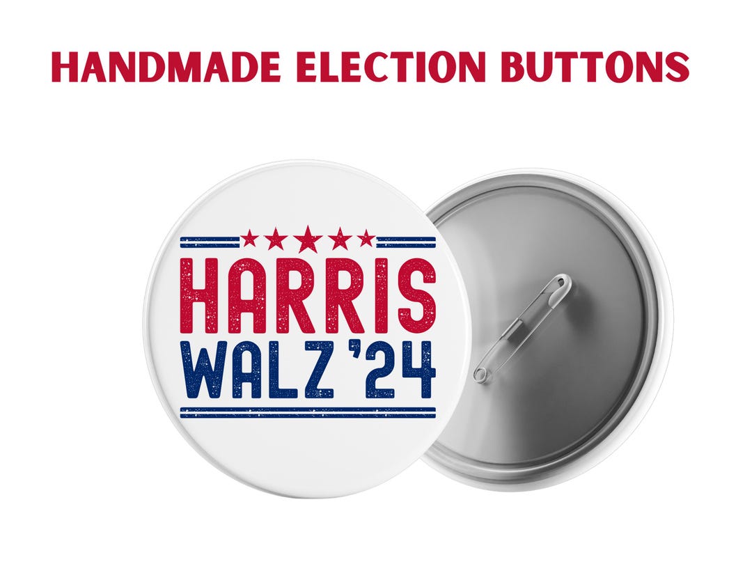 Kamala Harris 2024 Campaign Button, KAMALA BUTTONS, Political Pin ...