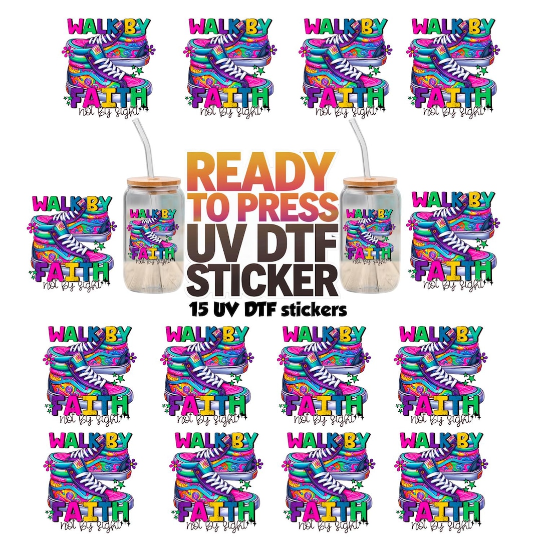 Christian DTF Transfer Bundle UV DTF Stickers | Faith Designs | Peel ...