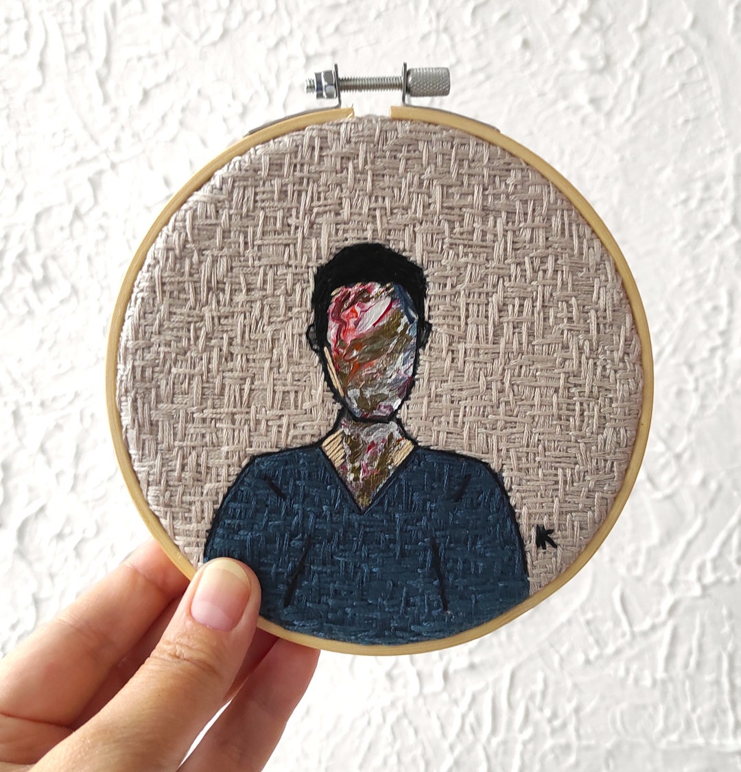 Faceless Portrait, Faceless Man, Male Portrait in Mixed Media, Loved ...