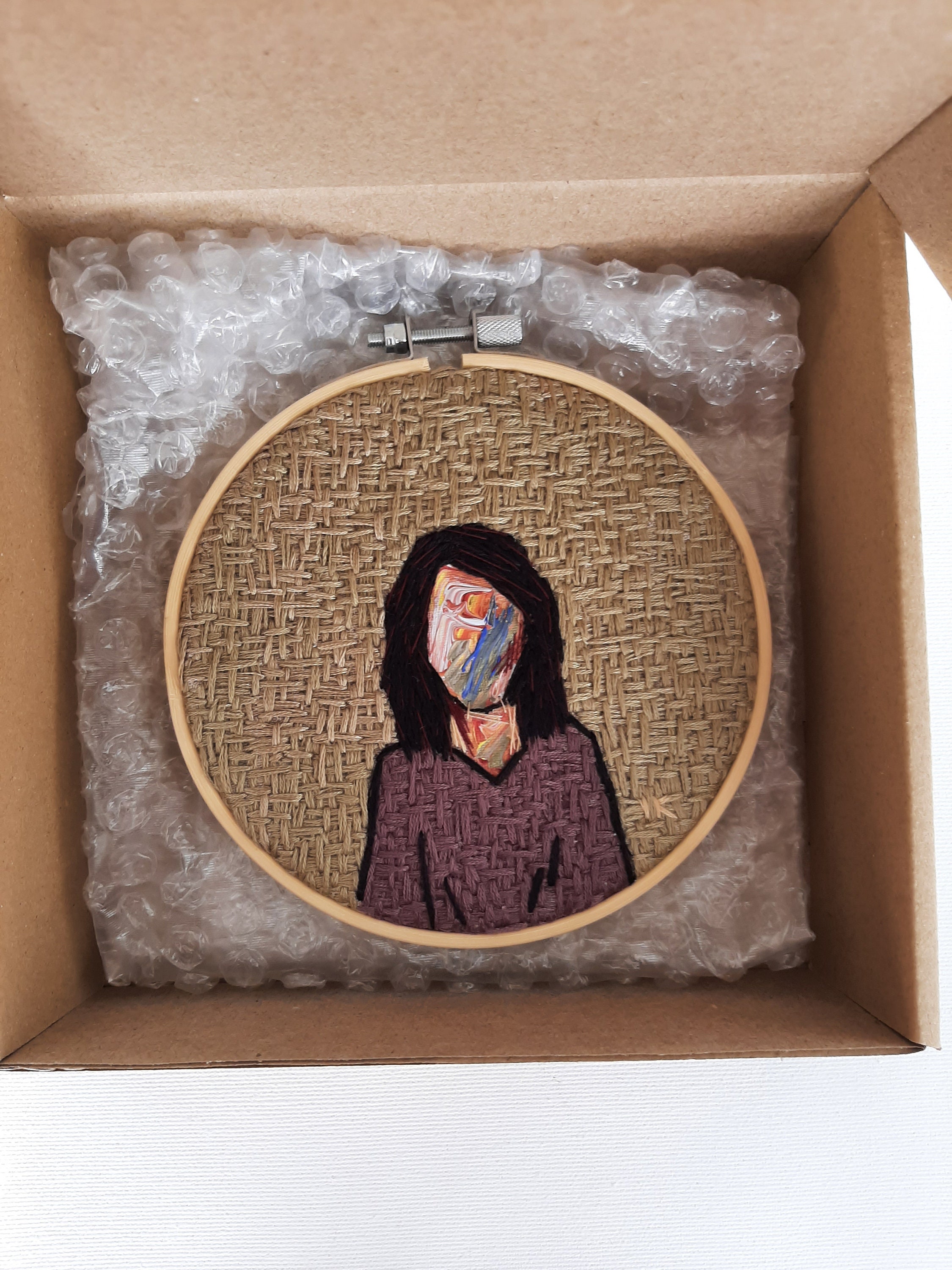 African American Art, Portrait of Faceless Woman, Original Abstract ...