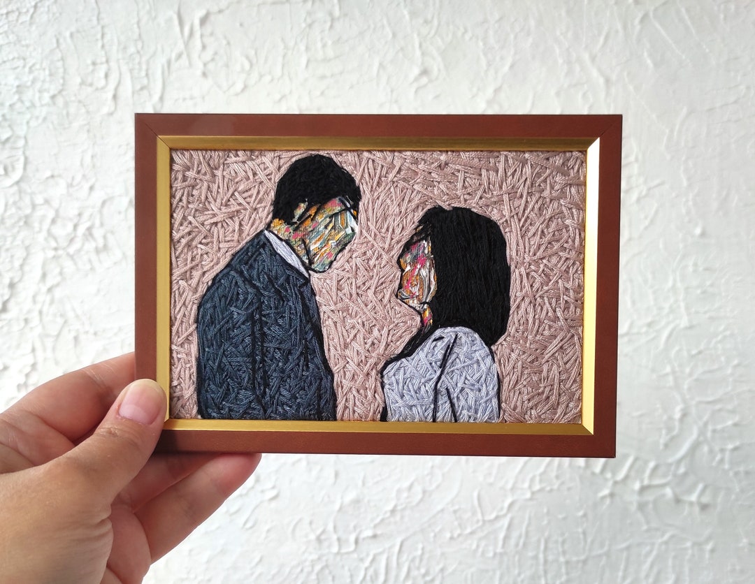Family Portrait, Faceless Portrait, Embroidered Family, Embroidered ...