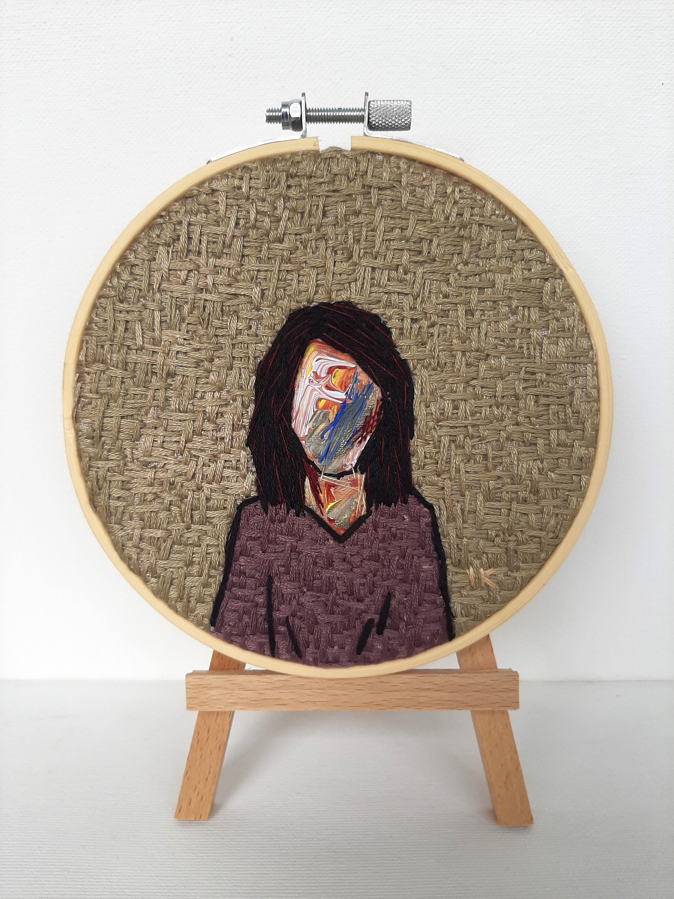 African American Art, Portrait of Faceless Woman, Original Abstract ...
