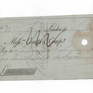Handwritten and Signed Cheque by the 1st Duke of Wellington. 'sir John ...
