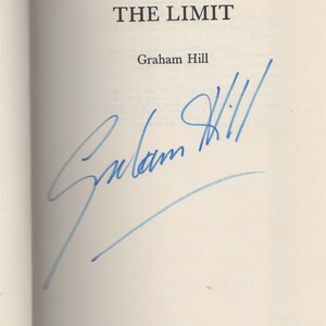 Signed - Life at the Limit Graham Hill. 1st Edition 4th Impression 1972. - Etsy