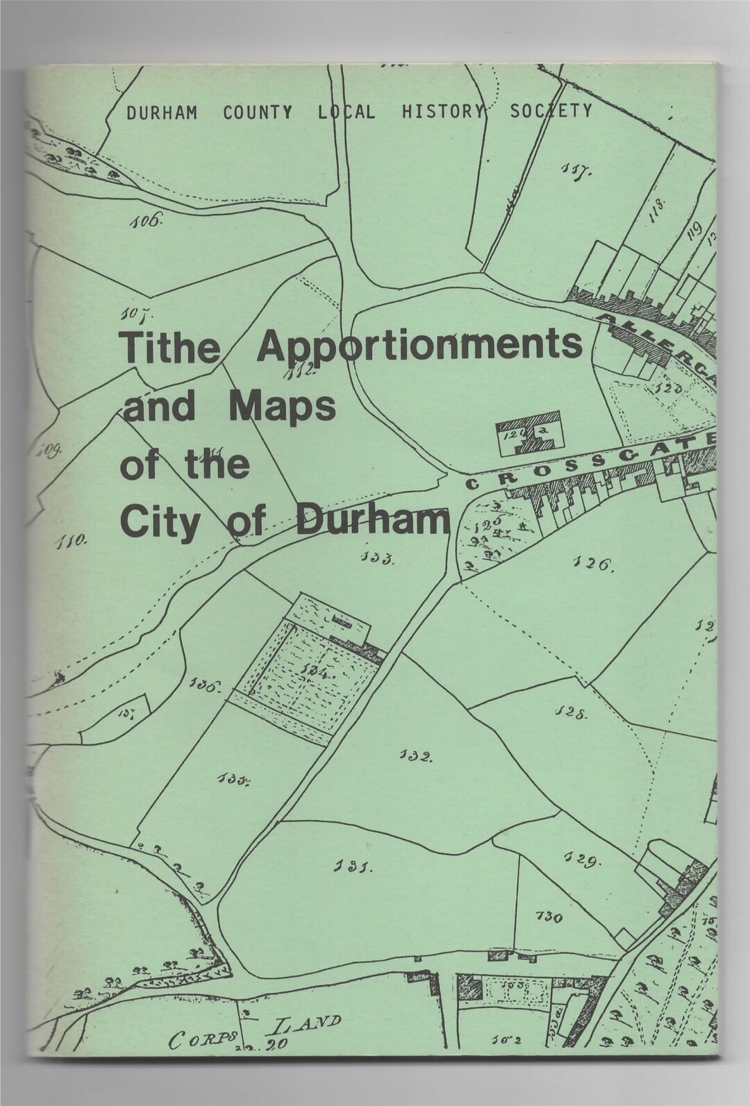 Tithe Apportionments and Maps of the City of Durham. David Butler. 1988 - Etsy